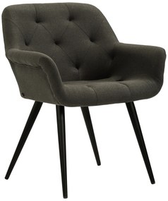 Jídelní židle Axbridge - látkové čalounění | tmavě šedá