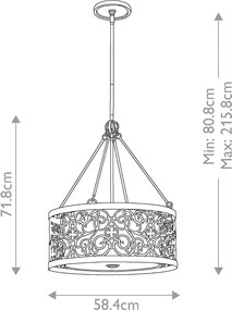 Moderní závěsné osvětlení Elstead ARABESQUE