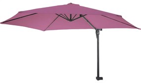 Nástěnný slunečník Casoria 3 m polyester hliník/ocel - levandulově červená