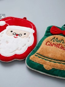 Sinsay - Sada vánočních ručníků ve tvaru Santa Clause a zvonku 2 pack - vícebarevná