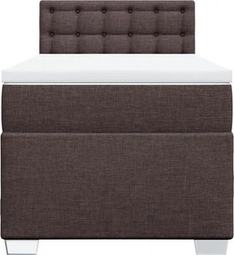 Box spring postel s matrací tmavě hnědá 80x200 cm textil 3288032