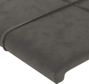 vidaXL Rám postele s čelem 80x200 cm samet [3125725] Barva: Tmavě šedá