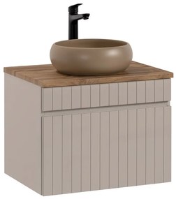 Koupelnová skříňka s umyvadlem a deskou ICONIC Cashmere DU60/1 | 60 cm