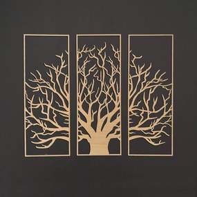 AMADEA Dřevěný třídílný obraz - strom, rozměr 51 x 47 cm, český výrobek