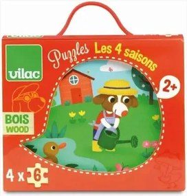 Vilac Dřevěné puzzle 4 období / od 2 let