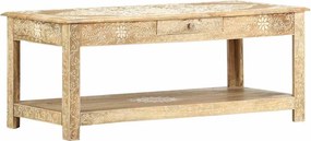 Konferenční stolek 110x50x45 cm ruční malba masivní mangovník 286146
