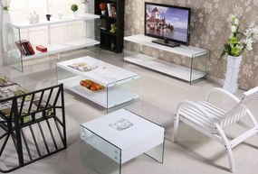 Casarredo - Komfort nábytek Konferenční stolek BIBIONE-771 bílá/sklo