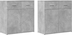 Příborníky 2 ks betonově šedé 79 x 38 x 80 cm kompozitní dřevo 3276619