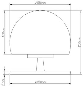Fabas 3570-30-138 - LED Stmívatelná stolní lampa MORGANA 1XG9/3W/230V