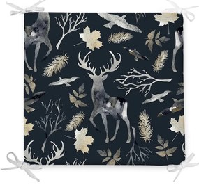 Vánoční podsedák s příměsí bavlny Minimalist Cushion Covers Wild Forest, 42 x 42 cm