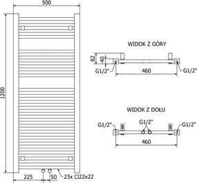 Mexen Pluton topné těleso 1200 x 500 mm, 616 W, černá, W106-1200-500-00-70