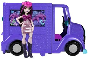 Herní set monster high monster fest food truck a draculaura, 13+ doplňků