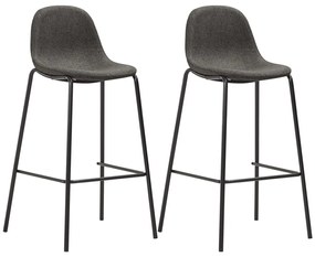 Barové židle - tmavě šedé - 2 ks | tmavě šedé
