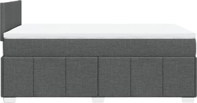 Box spring postel s matrací tmavě šedá 120x200 cm textil 3289329