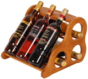 Domácí vinotéka 663 - Dřevěná vinotéka na 6 lahví vína