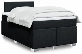 Box spring postel s matrací černá 120x190 cm textil 3288122