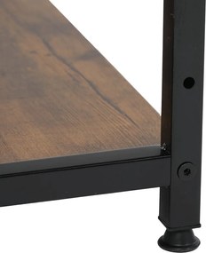 Pracovní stůl LAHU - old wood dekor / černé kovové nohy