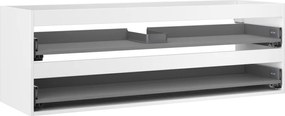 Mexen Box-A, závěsná skříňka, 140 cm, 2 zásuvky, bílá matná, 91AX0-1400-470-2-01
