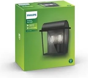 Philips Harvest 2x42W černá / Venkovní nástěnné svítidlo / E27 / IP44