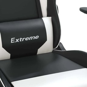 vidaXL Herní židle s podnožkou umělá kůže [3143704] Barva: Černá a vínová