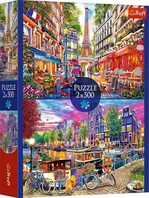Trefl - Puzzle - Evropská města / 2x 500 dílků / 48 x 34 cm / věk 10+