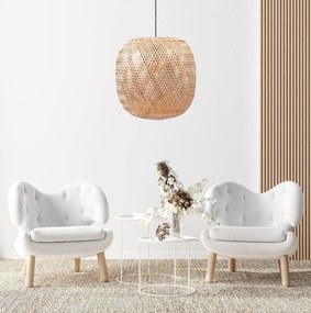 Toolight Natural, závěsné svítidlo 1xE27 APP1326-1CP, přírodní hnědá, OSW-05368