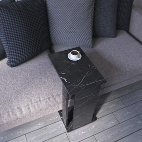 Hanah Home Odkládací stolek Pasific C - Black, Černá, Bílá