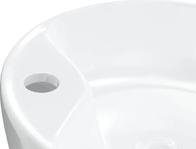 Umyvadlo bílé 40 x 14,5 cm keramika kulaté 153339