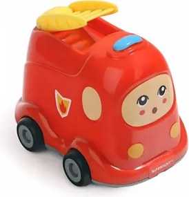 TOP BRIGHT Dřevěné puzzle s hračkou Hasičské auto / 24 dílků