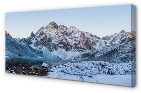Obrazy na plátně Horské zimní jezero 100x50 cm