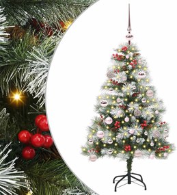 Umělý vánoční stromeček Zelená a bílá 150 cm PVC, kov a plast 3395172