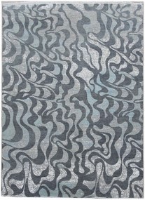 Diamond Carpets koberce Ručně vázaný kusový koberec Diamond DC-M1 Grey/aqua ROZMĚR: 140x200