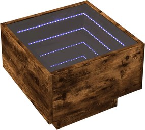 Noční stolek s Infinity LED kouřový dub 40 x 40 x 30 cm 3284067
