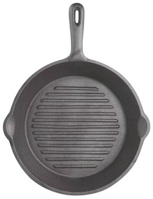 Grilovací pánev 24 cm KitchenCraft litinová kulatá KCCIRD