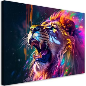 Gario Obraz na plátně Silný abstraktní lev Rozměry: 60 x 40 cm