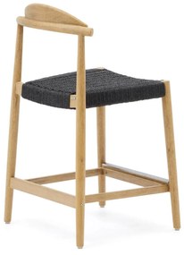 Barová židle glynis 62 cm přírodní/černá MUZZA