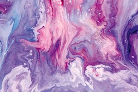 DIMEX | Vliesová fototapeta Akryl s mramorovým vzorem MS-5-2464 | 375 x 250 cm | modrá, bílá, fialová, růžová