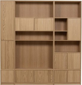 Modulární knihovna v dekoru dubu v přírodní barvě 110x199 cm Modulair – vtwonen