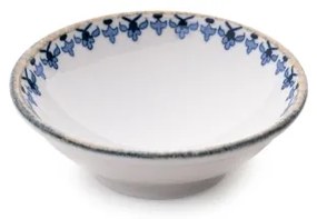 Jídelní sada 18 ks bílá/modrá/porcelán