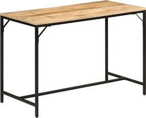 vidaXL Jídelní stůl 110 x 55 x 75 cm masivní hrubý mangovník a železo [372727]