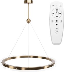 Toolight Loop, LED stropní svítidlo 79cm, 26W, dálkové ovládání, APP1549-CP, zlatá matná, OSW-06970