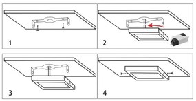 LED Stropní svítidlo LED/12W/230V 2700K 16,3x16,3 cm bílá