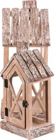 Set dvou dřevěných luceren hnědý DA219 (2 ks)