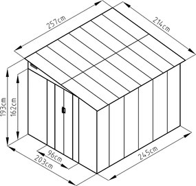 LANIT PLAST, s.r.o. plechový domek LANITPLAST WANDHAUS 78 WARM GREY LG4360