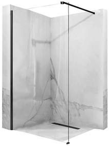 Rea AERO, sprchová zástěna WALK IN, 1-křídlová, 110 x 195 cm, černá matná-transparentní, REA-K6597