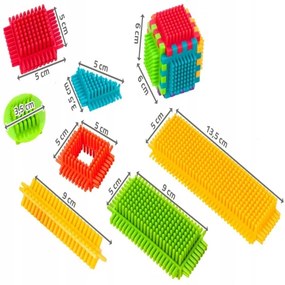 Bloky Ježci stavební destičky 140 prvků v kartonu