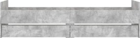 Rám postele se zásuvkami betonově šedý 75 x 190 cm Small Single 3207388