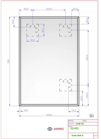 Amirro Zrcadlo na zeď do pokoje do ložnice do předsíně a na chodbu do koupelny nalepovací CRYSTAL 40 x 50 cm s fazetou 10 mm 712-093