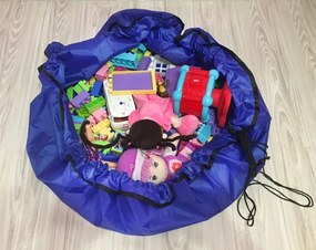 ISO Hrací deka a vak na hračky 2v1 150cm - modrá, 5054
