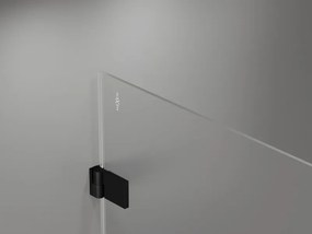 Mexen Lunar-B Duo výklopný sprchový kout 95 x 75 cm, čiré sklo, černá matná, 832-095L-075P-70-00